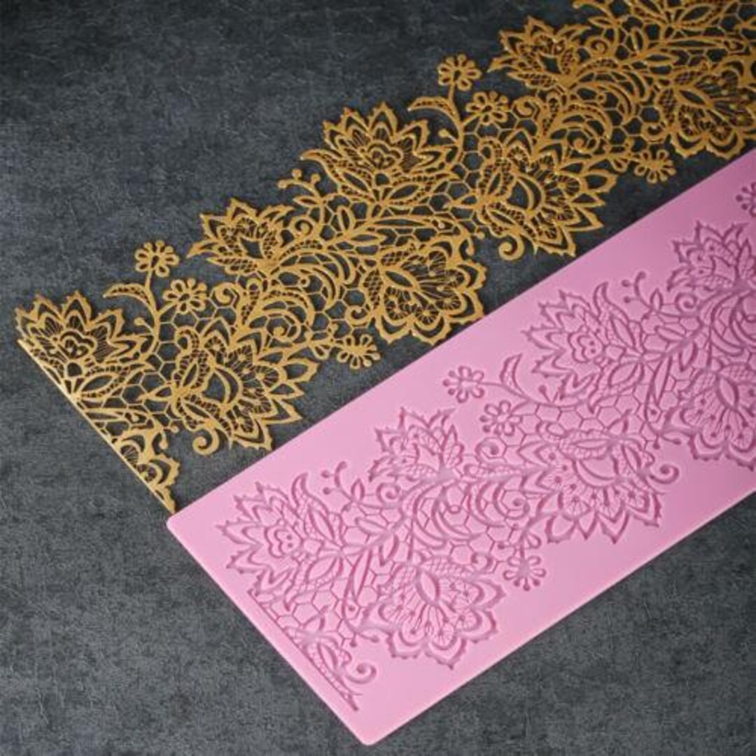 3D Flower Lace Silicone Fondant Icing Mould Wedding Cake Mold ...