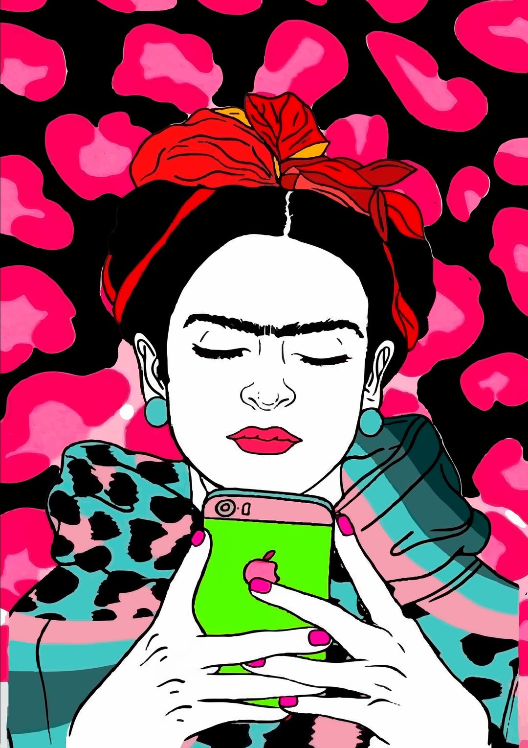 SVG PNG File for Printing Frida Kahlo Colors Without Background for ...