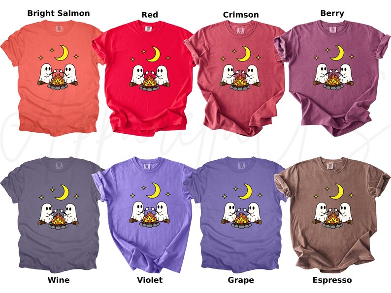 Comfort Colors® Halloween Campfire Shirt, Camping Ghosts Shirt ...