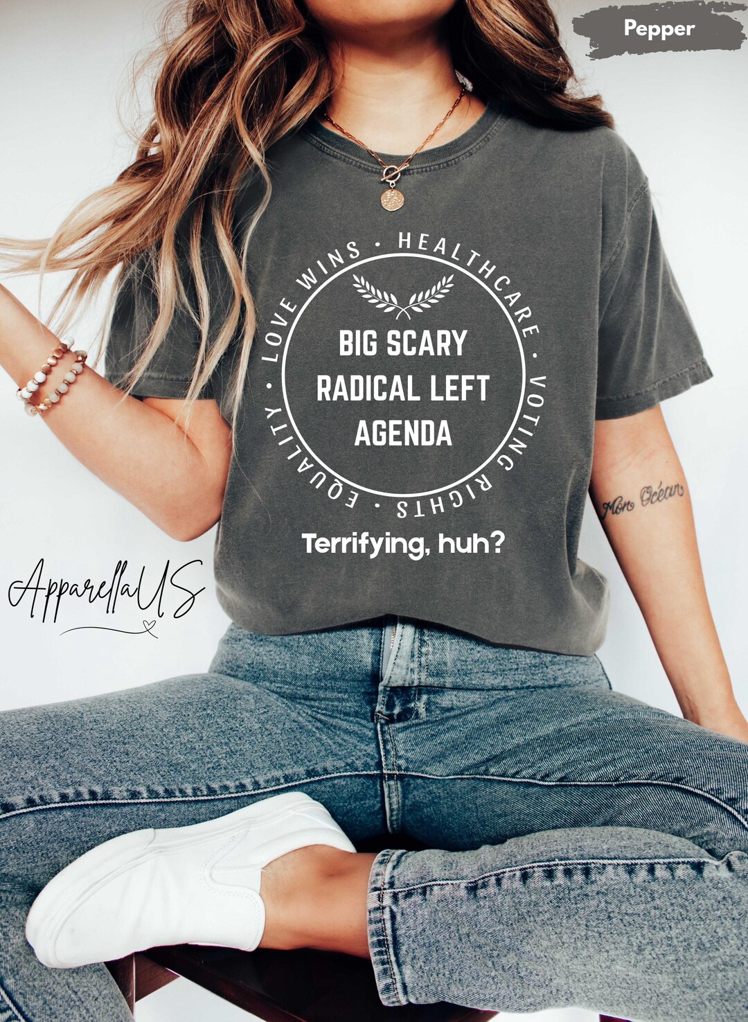 Comfort Colors® Radical Left Agenda Political Sweatshirt, Equality ...
