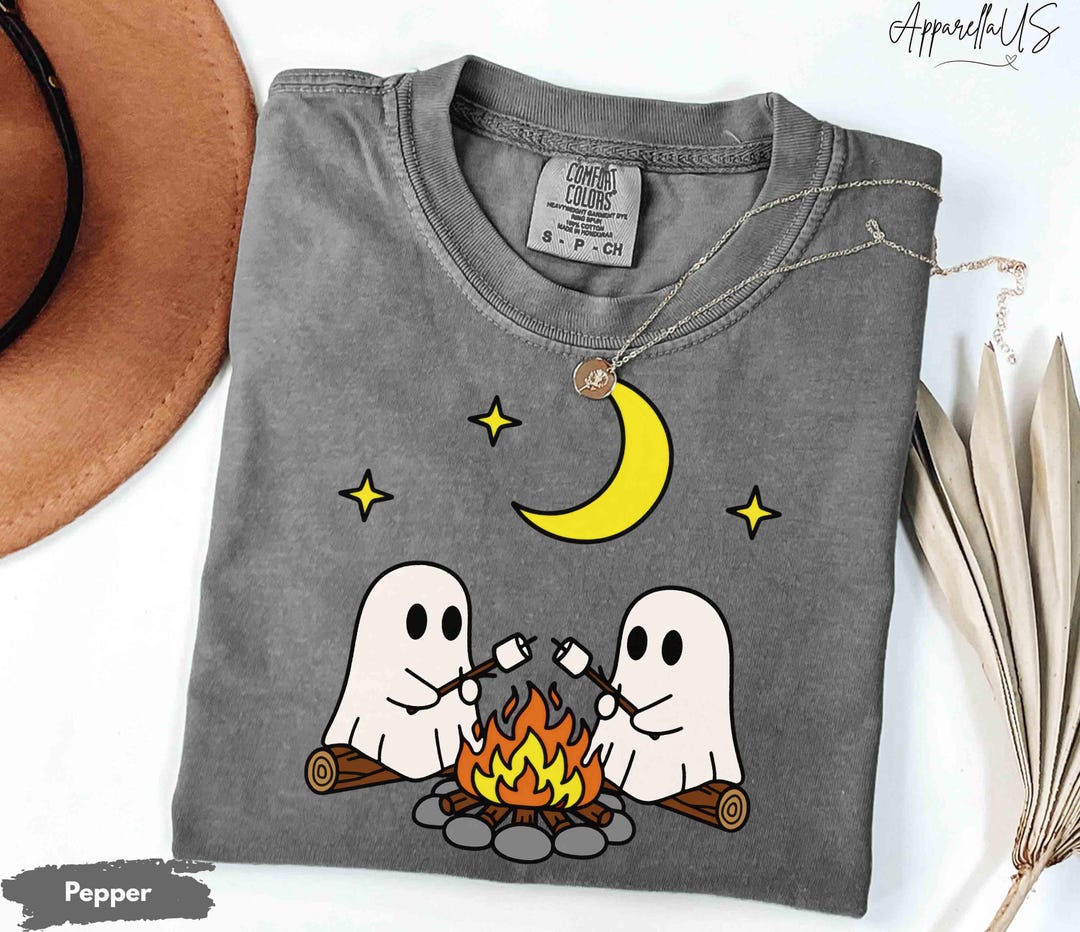 Comfort Colors® Halloween Campfire Shirt, Camping Ghosts Shirt ...