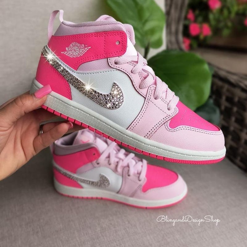 Pink Shoes With Bling - Etsy
