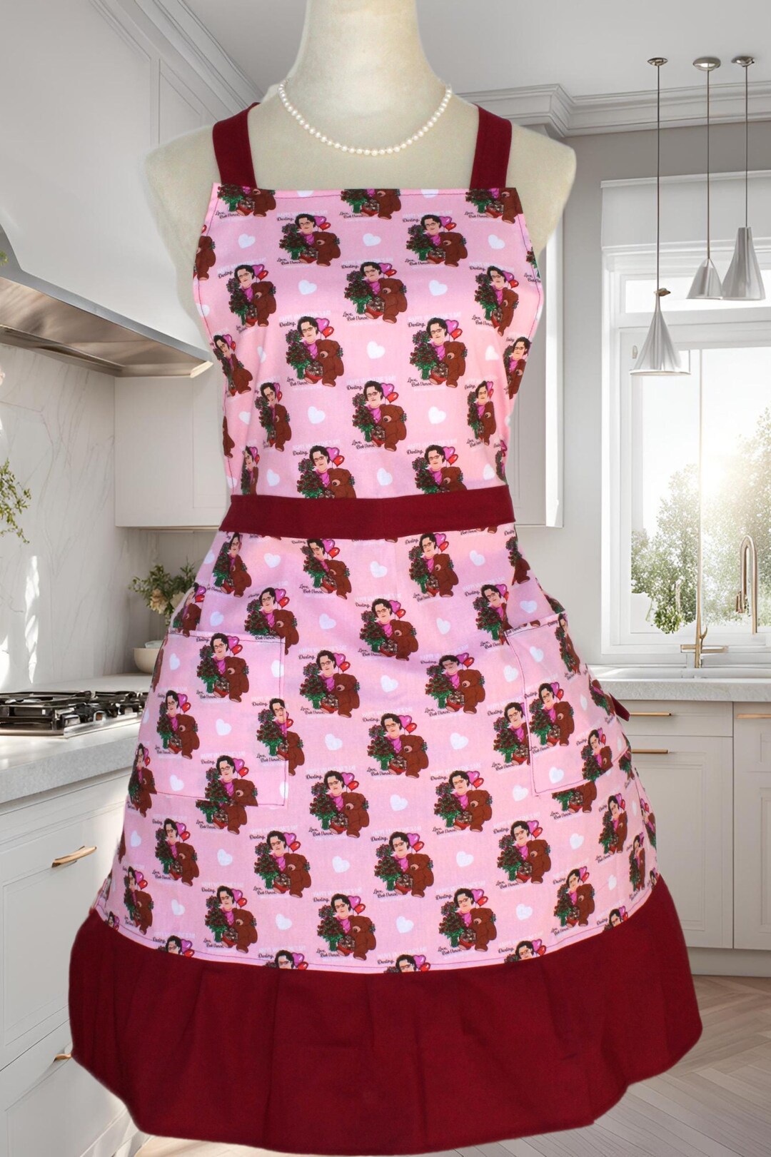 Valentine's Day Phyllis Vance Apron: Retro Hostess Apron With Pockets ...