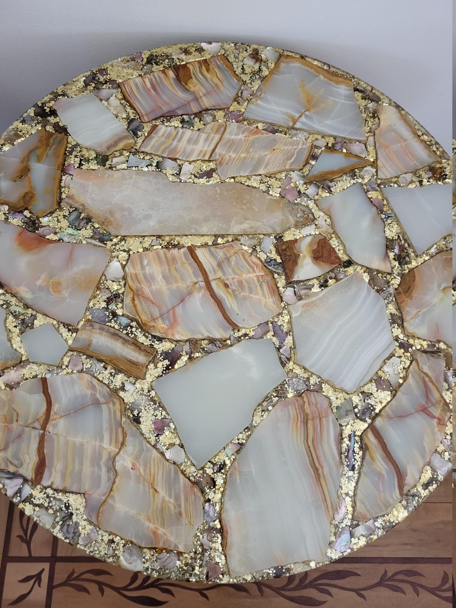 Pair of Hollywood Regency Abalone Tables in the Style of Arturo Pani - Etsy