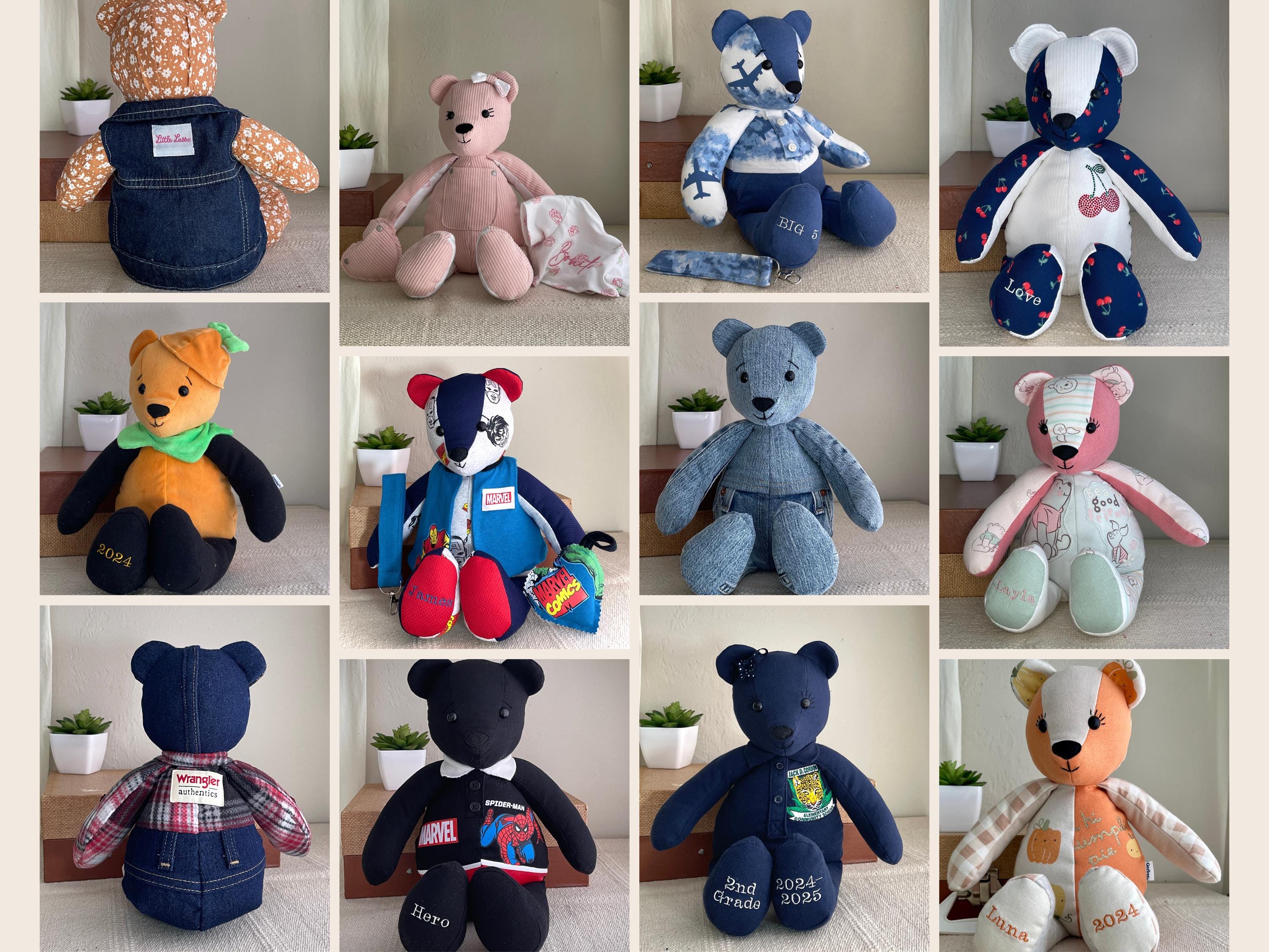 Keepsake Handmade Memory Bear | A Custom Remembrance Teddy Bear ...