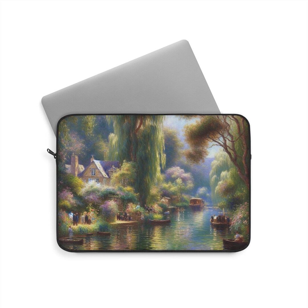 Claude Monet Inspired Laptop Sleeve, Artistic Computer Case, Painterly ...