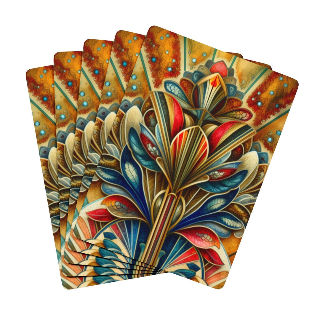 Art Deco Poker Cards Deck, Unique Playing Card Set, Collectible Game ...