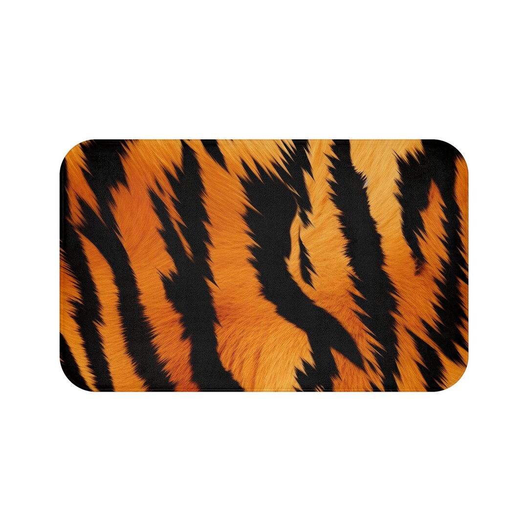 Faux Tiger Skin Bath Mat - Etsy