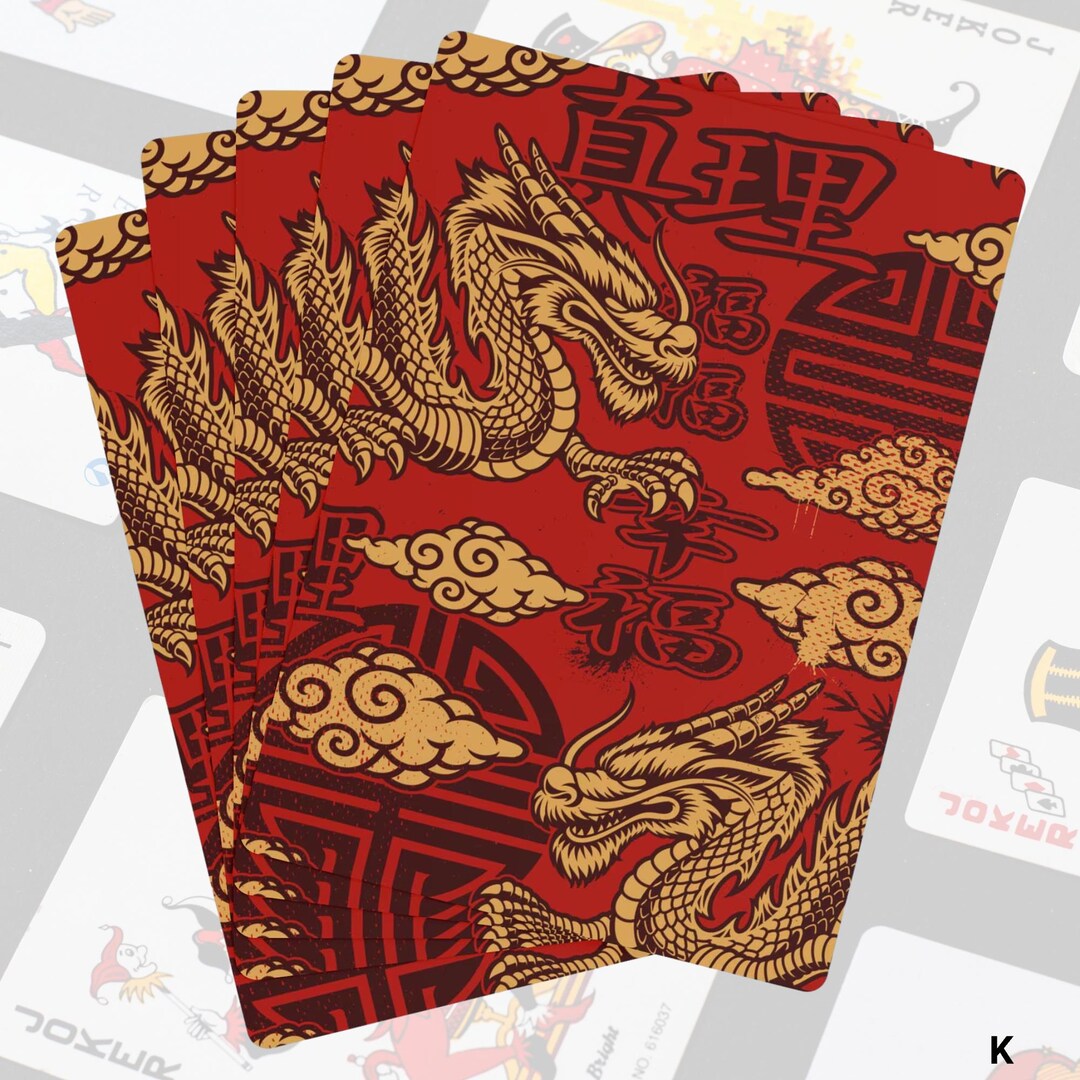 Chinese Dragon Poker Cards, Unique Playing Deck for Game Night, Poker ...