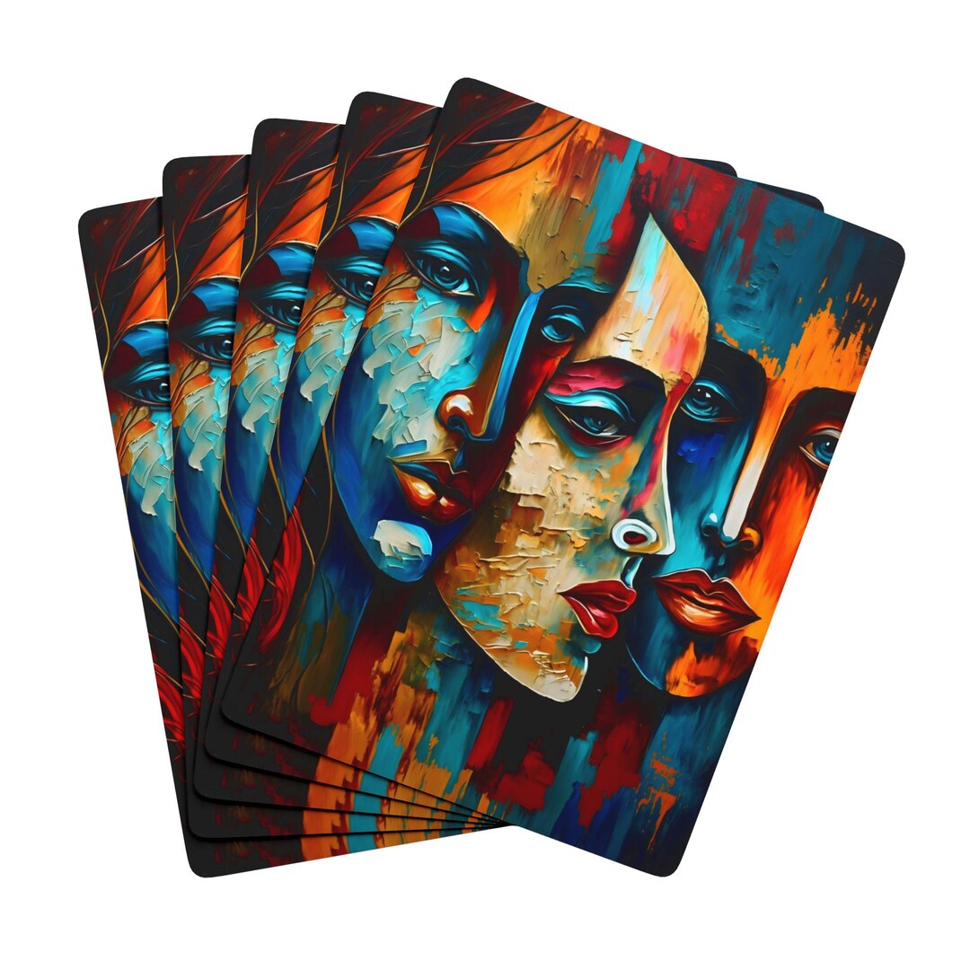 Playing Cards, Abstract Oil Painting Women Poker Set, Unique Gift for ...