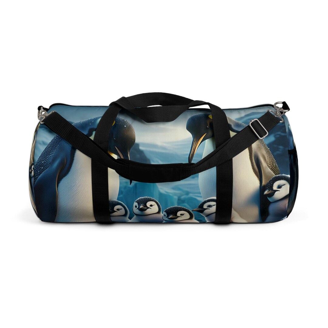 Penguin Family Duffel Bag, Cute Travel Gym Bag, Beach Weekend Overnight ...