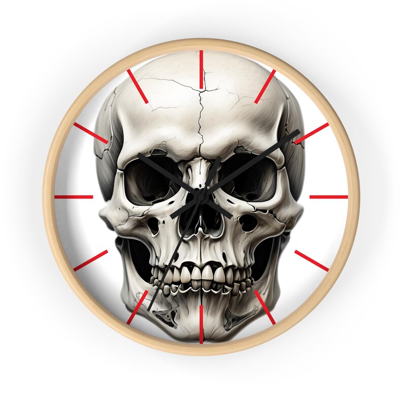 Gothic Skull Wall Clock, Spooky Home Decor, Halloween Decoration ...