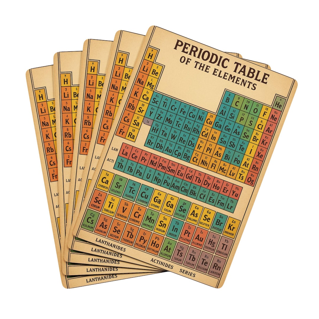 Vintage Style Periodic Table Playing Cards: Unique Card Deck, Poker ...