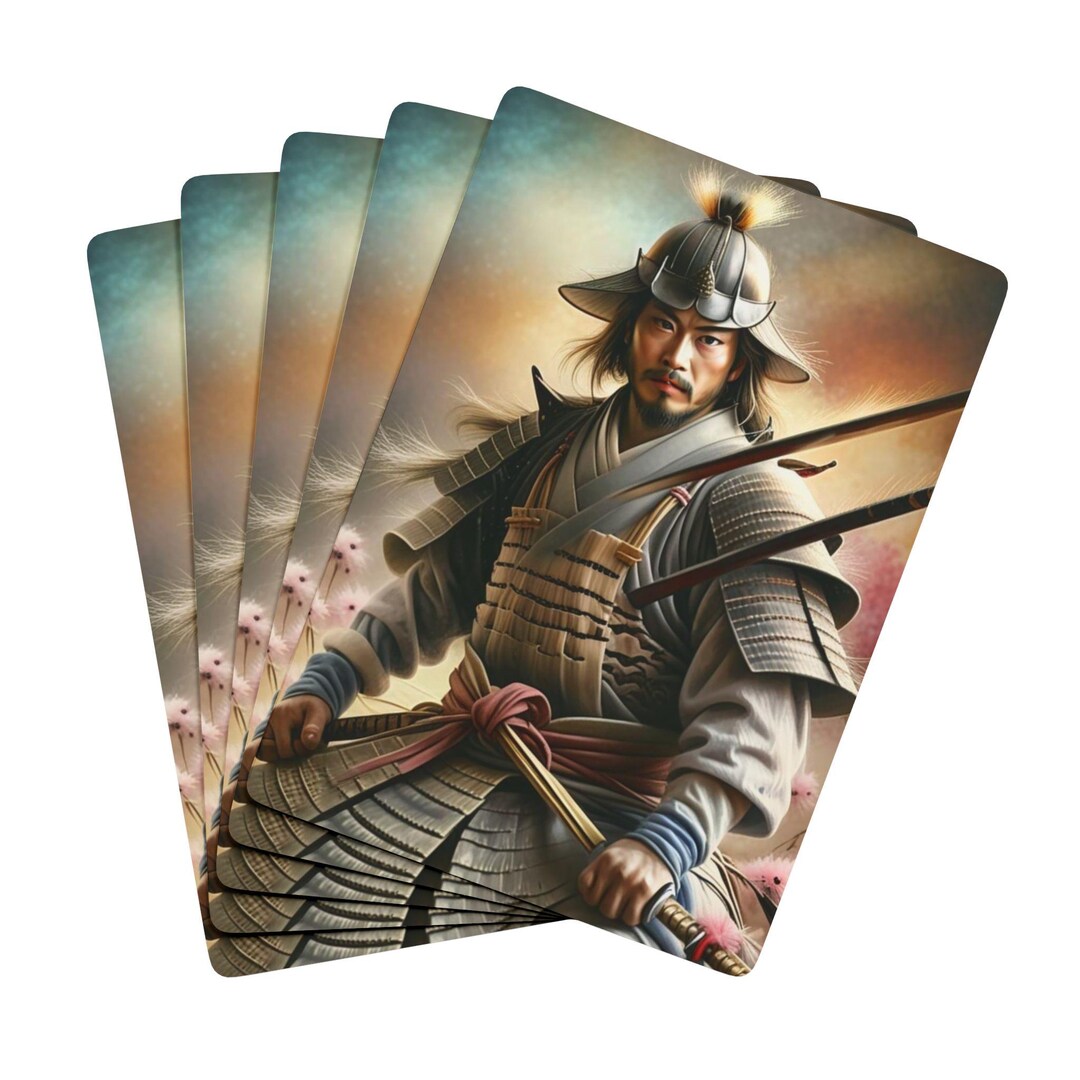 Samurai Poker Playing Cards, Japanese Inspired Deck for Card Game Night ...