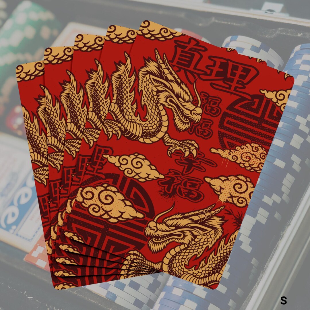 Chinese Dragon Poker Cards: Customizable Game Night Card Deck - Etsy