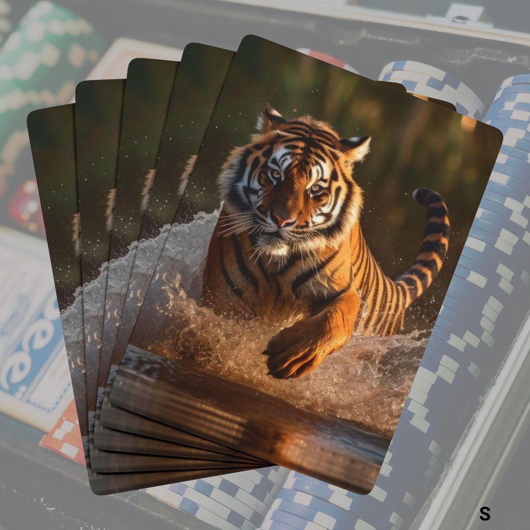Poker Cards, Tiger Design Poker Deck - Fun Card Game Night, Unique Gift ...