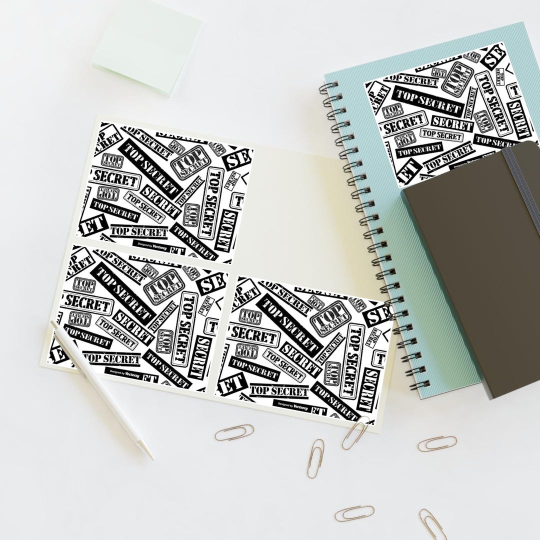 Top Secret Sticker Sheets | Fun Office Decor, Gift for Students ...