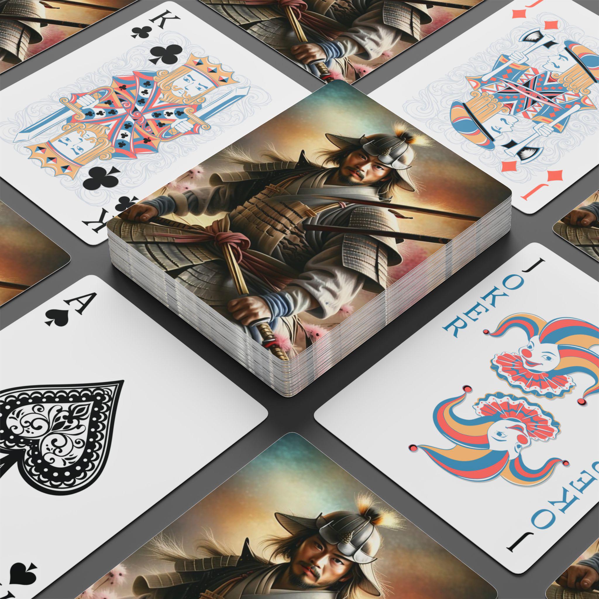 Samurai Poker Playing Cards, Japanese Inspired Deck for Card Game Night ...