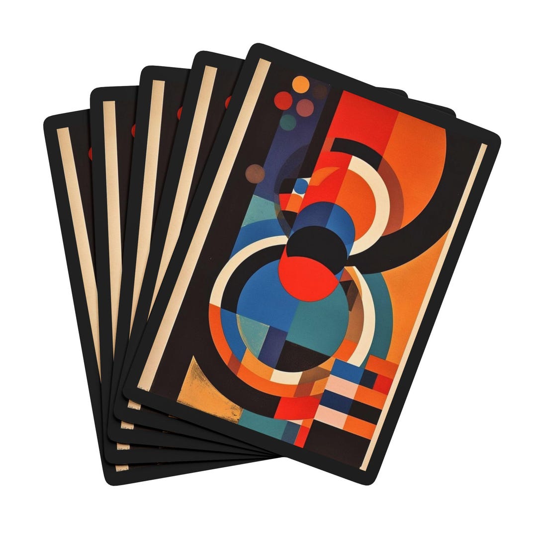 Playing Cards, Art Deco Poker Card Deck Set, Modern Design, Unique Gift ...