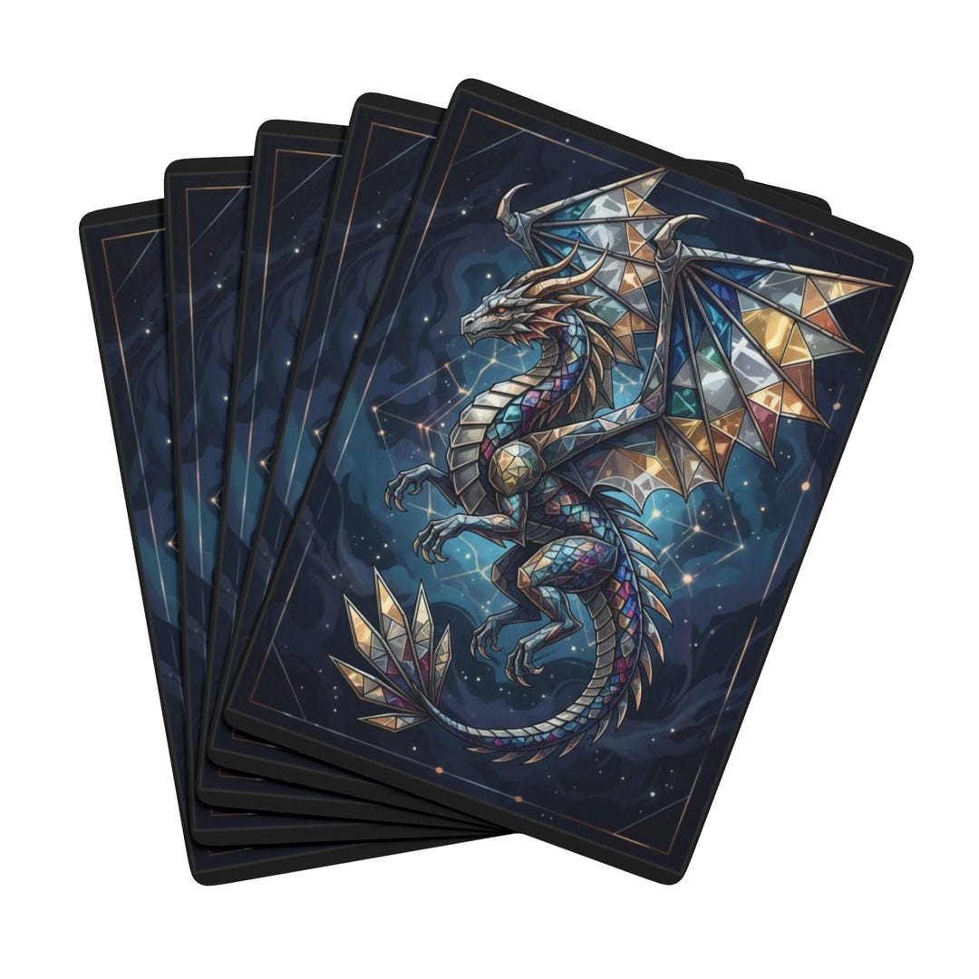 Dragon Poker Playing Cards, Vibrant Art Deck, Game Night - Etsy
