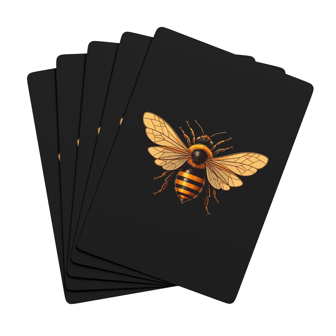 Art Deco Style Bee Poker Playing Cards: Vintage Design, Elegant Deck ...