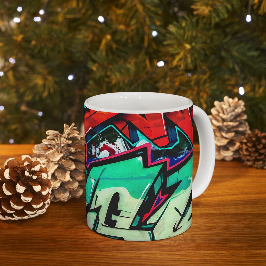 Graffiti Mug, Unique Coffee Cup, Cool Tea Mug, Street Art Kitchen Decor ...
