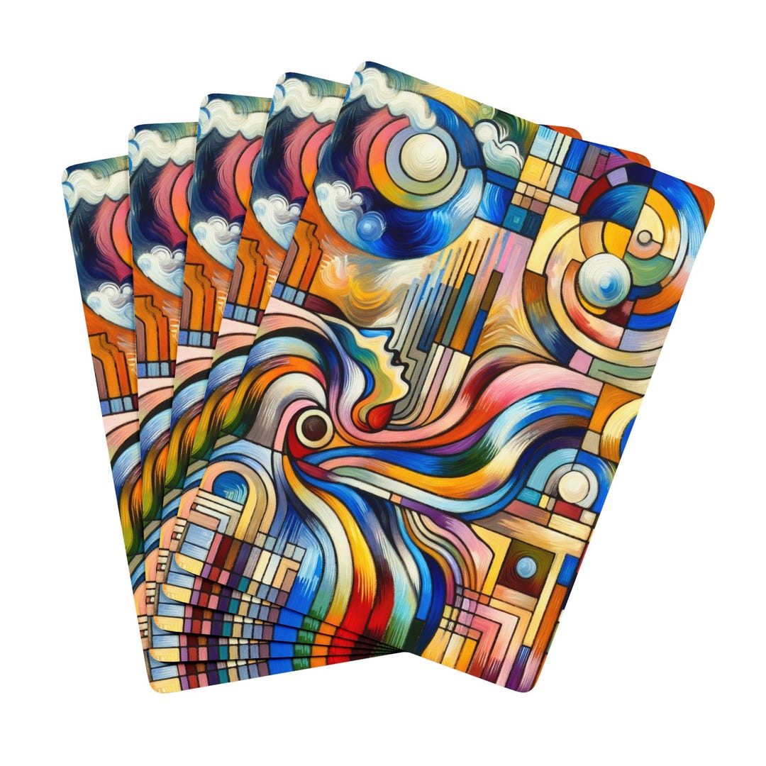 Art Deco Playing Cards: Colorful Poker Night Accessories - Etsy
