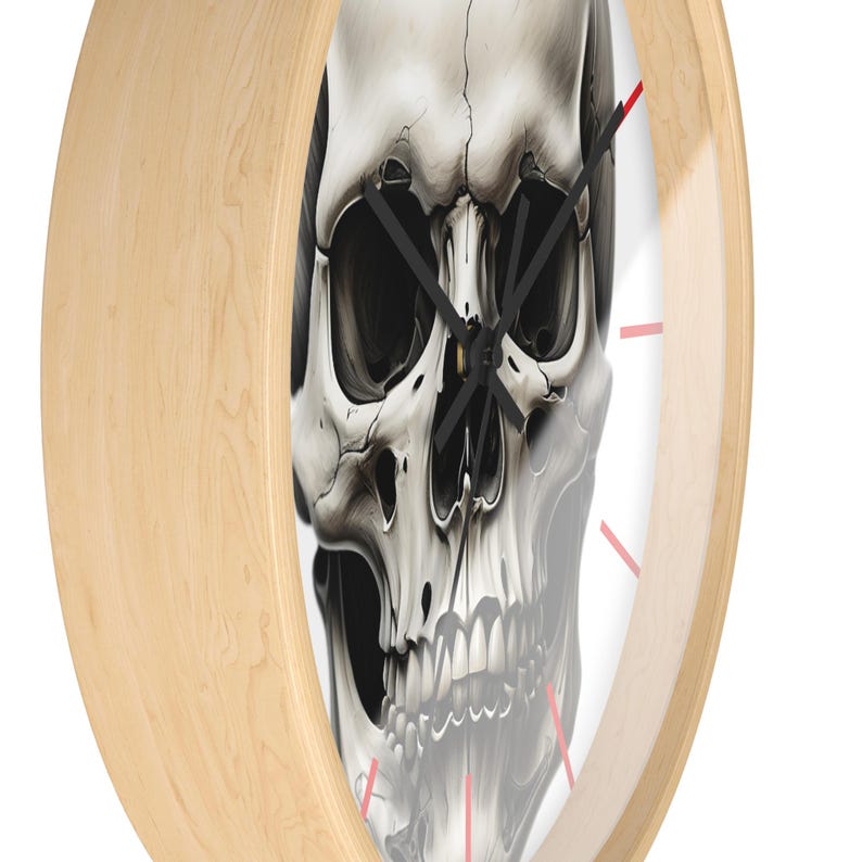 Gothic Skull Wall Clock, Spooky Home Decor, Halloween Decoration, Skeleton Wall Art, Creepy Room ...