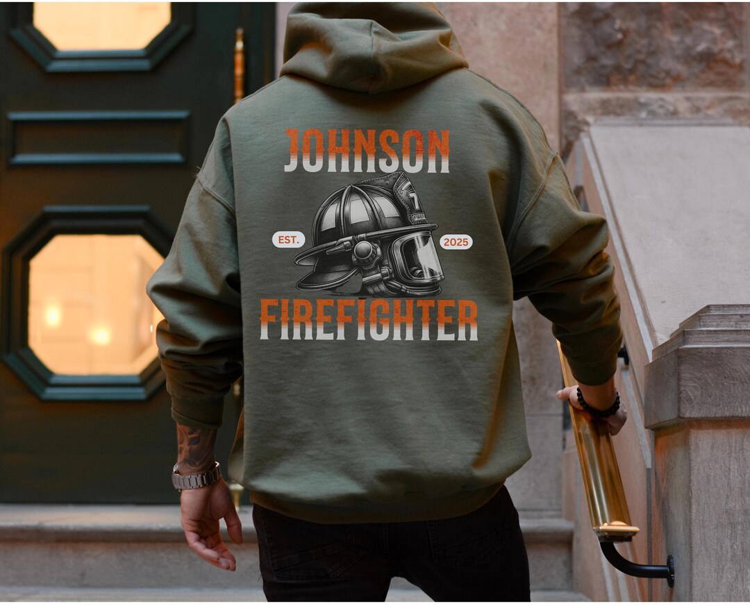 Custom Firefighter Hoodie | Firefighter Graduation Gift | Personalized ...