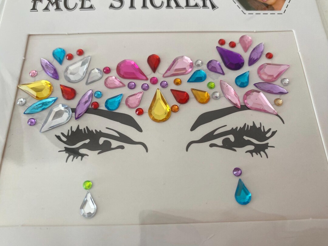 Gorgeous Colourful Face Art Stickers for Festivals, Parties, Hen ...