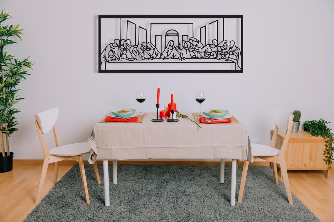 Jesus Last Supper Metal Wall Decor, Christian Metal Gift, Religious ...