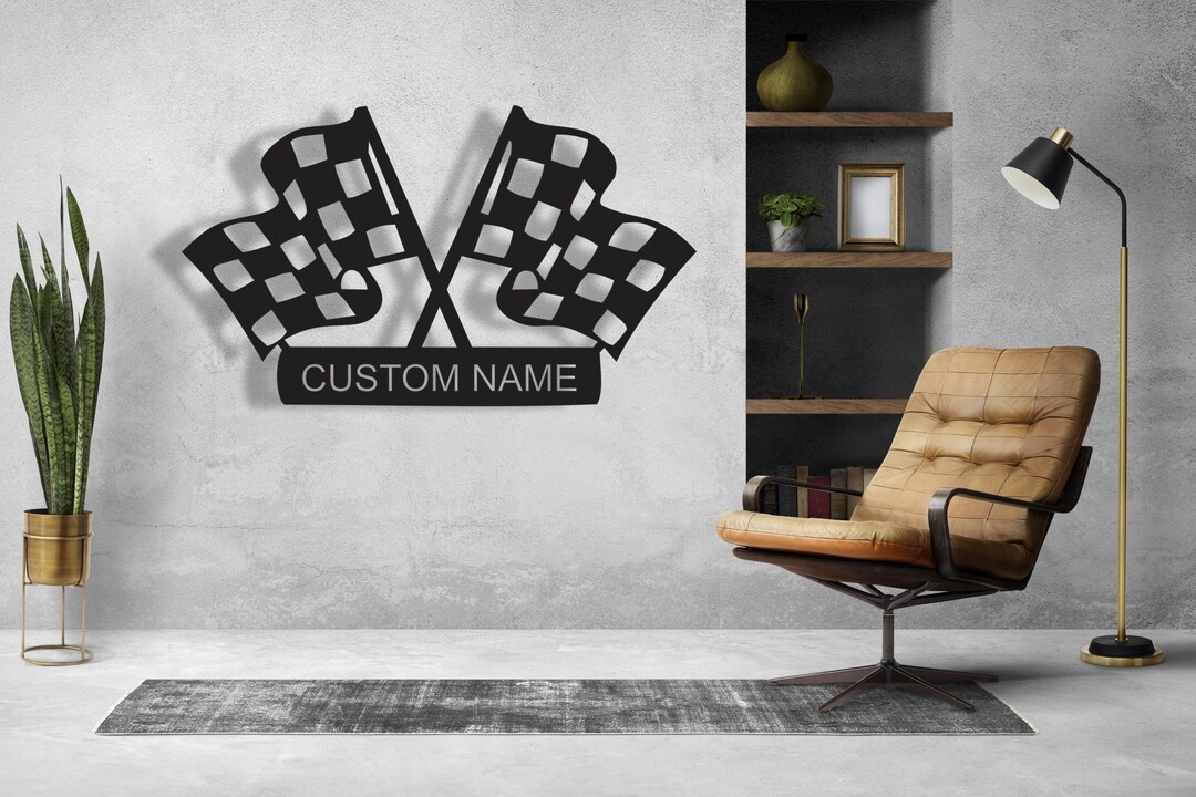 Formula 1 Flag Metal Wall Art: Custom Racing Decor - Etsy