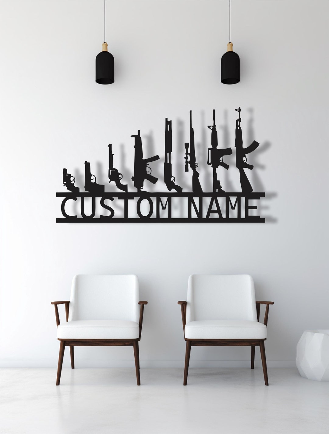 Custom Gun Metal Sign Wall Art, Gun Metal Wall Sign, Personalized ...