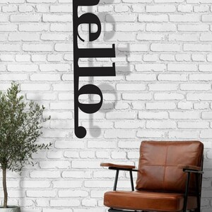 Metal Hello Wall Decor, Metal Wall Sign, Metal Wall Art, Front Door ...
