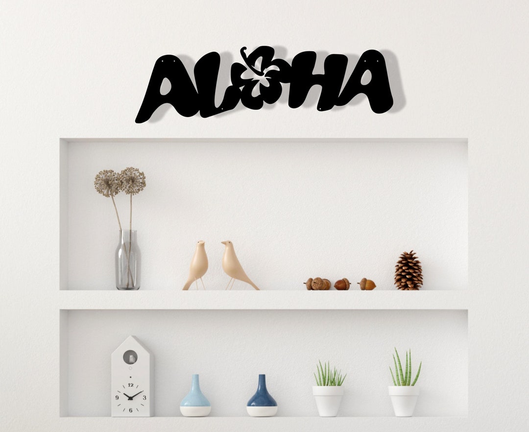 Aloha Metal Wall Art, Metal Wall Sign, Metal Wall Hanging, Bar Wall Art ...