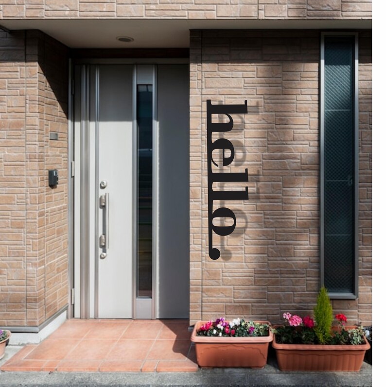 Metal Hello Wall Decor, Metal Wall Sign, Metal Wall Art, Front Door ...