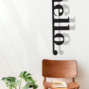 Metal Hello Wall Decor, Metal Wall Sign, Metal Wall Art, Front Door ...