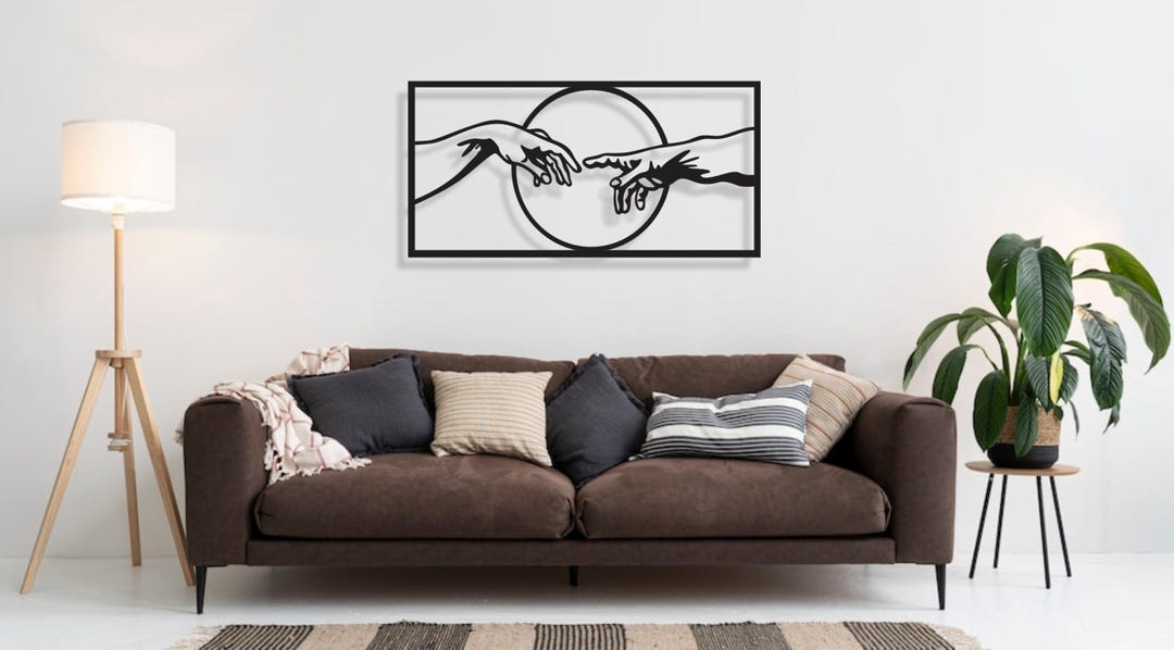 Creation of Adam Wall Art, Michelangelo Hands Wall Art, Hand of God Art ...