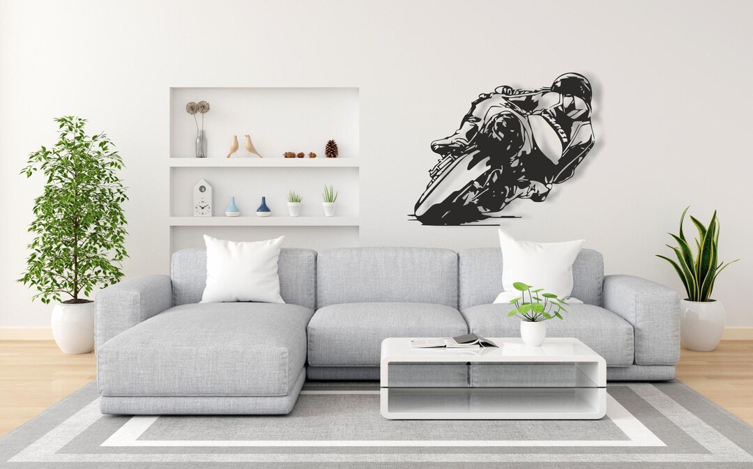Motorcycle Wall Decor,father’s Day Gift, Cafe Racer, Man Cave Decor ...