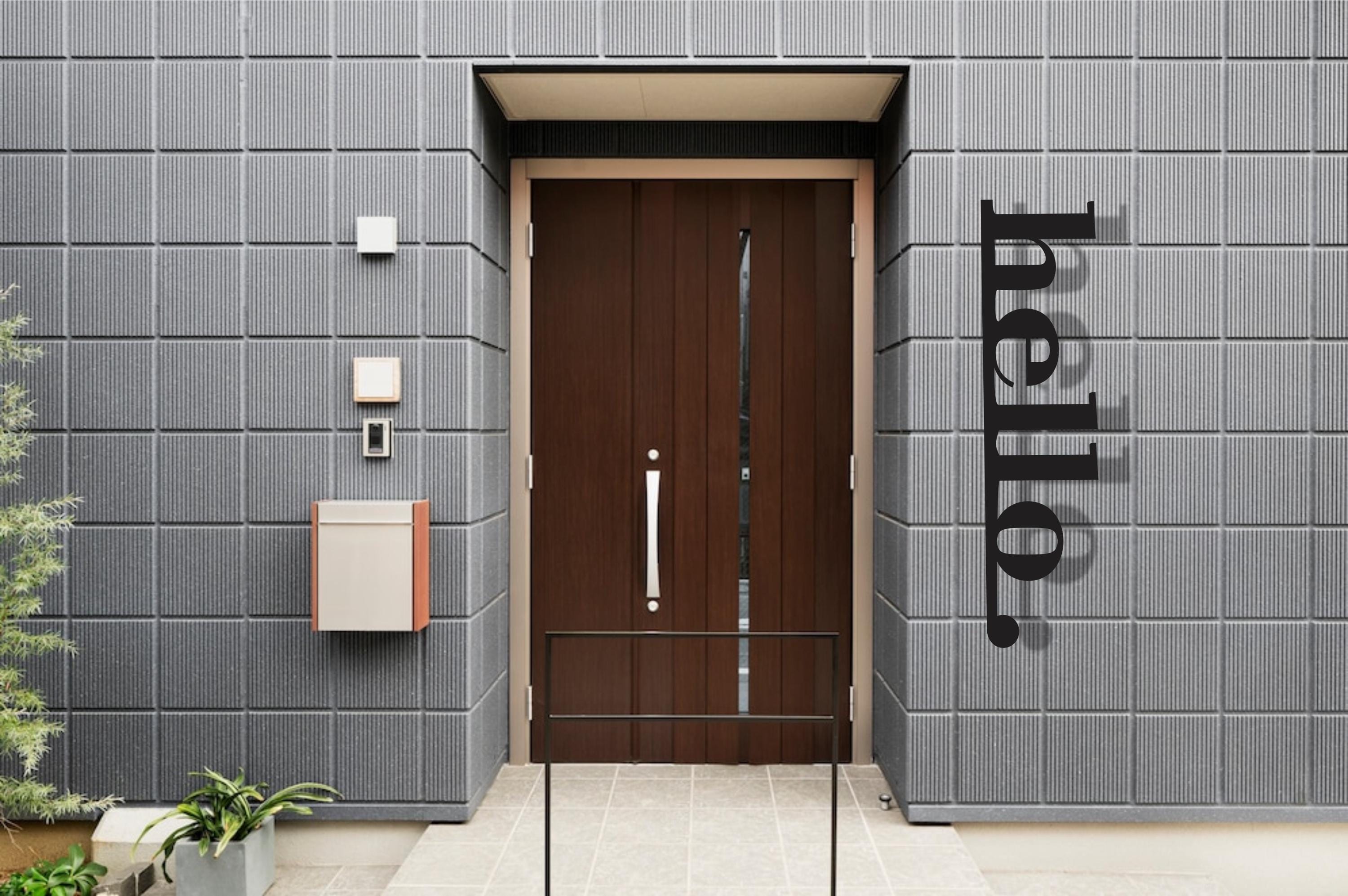 Metal Hello Wall Decor, Metal Wall Sign, Metal Wall Art, Front Door ...