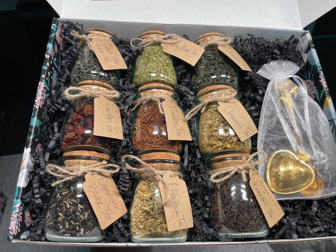 Organic Loose Leaf Tea Sampler Gift Box – 9 Flavors | Herbal & Classic ...