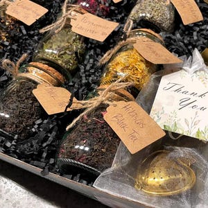 Tea Sampler Gift Box Loose Leaf Tea Set of 9 Tea Infuser + Leaf Spoon ...