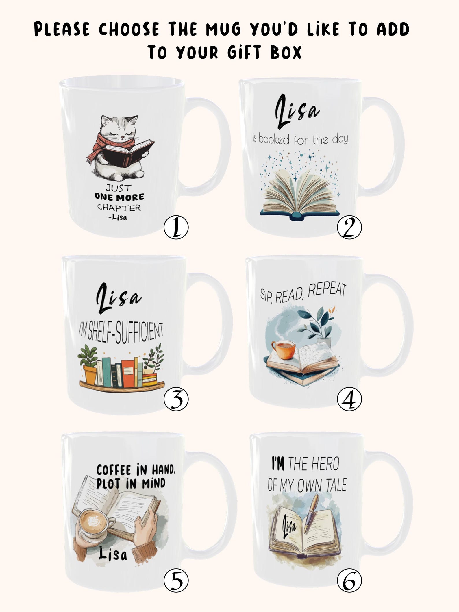 Book Lover Gift Box, Book Lover Mug Custom Gift Hygge Gift Personalized ...
