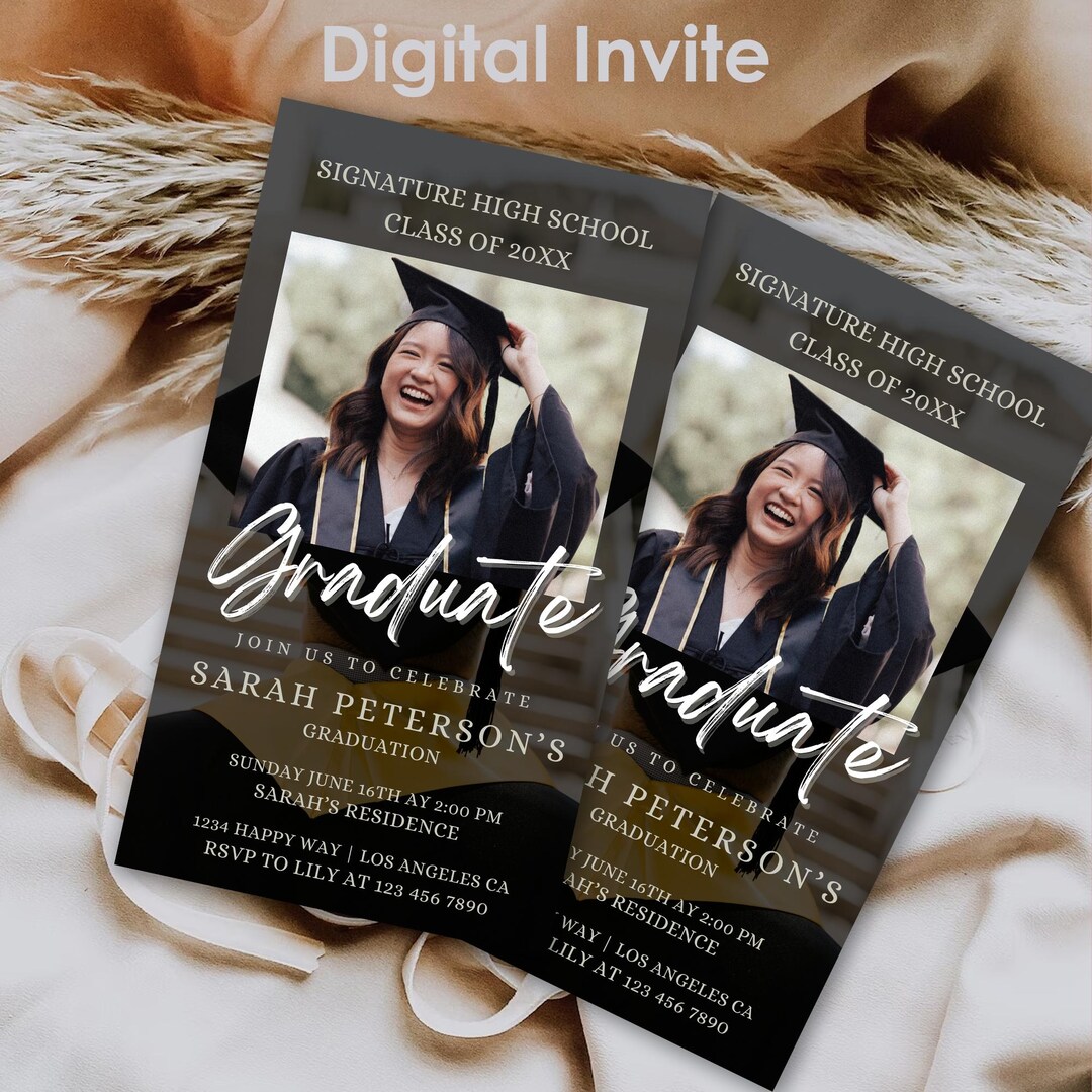 2025 Graduation Party Invite Template | Grad Invitation | Canva ...