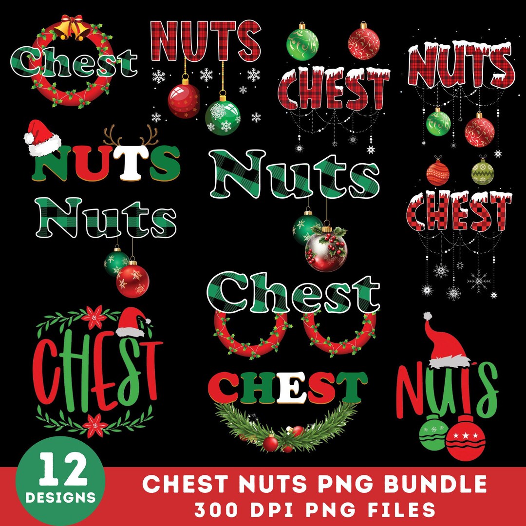 Chest Nuts Png Bundle, Funny Christmas Couple Matching Png, Christmas ...