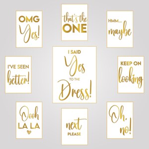 Printable Say Yes to the Dress Sign, Wedding Dress Sign, Dress Shopping ...