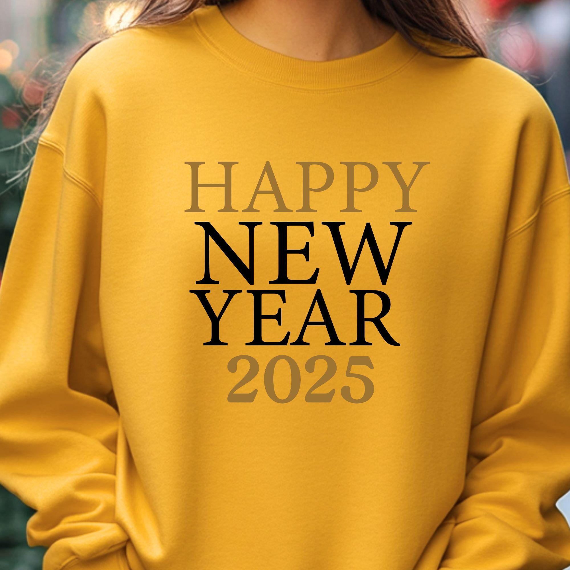 Feliz año nuevo SVG / Año nuevo 2025 SVG y PNG / Diseños de sublimación ...