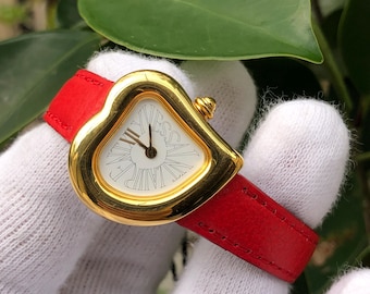 RARE Beautiful Vintage YSL Yves Saint Laurent Heart Design Leather ...