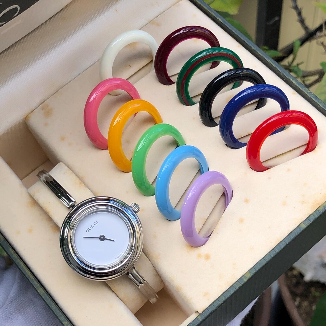 Reserved RARE Vintage Gucci Change Bezel 12 Bezel Set Type Model 11/12 ...