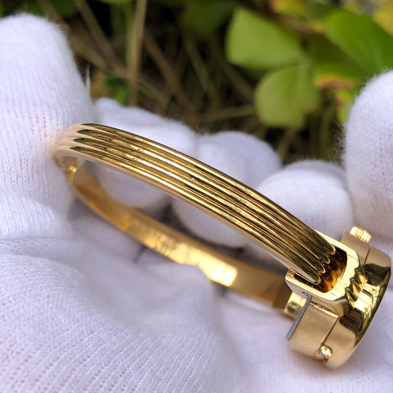 Vintage André Mouche Cameo Peekabo Gold Tone Metal Women Watch, Swiss ...